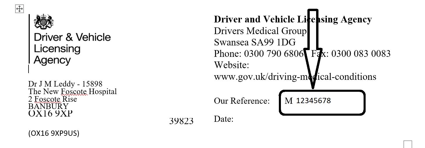 DVLA requested medical registration form – OxMed Private General Practice